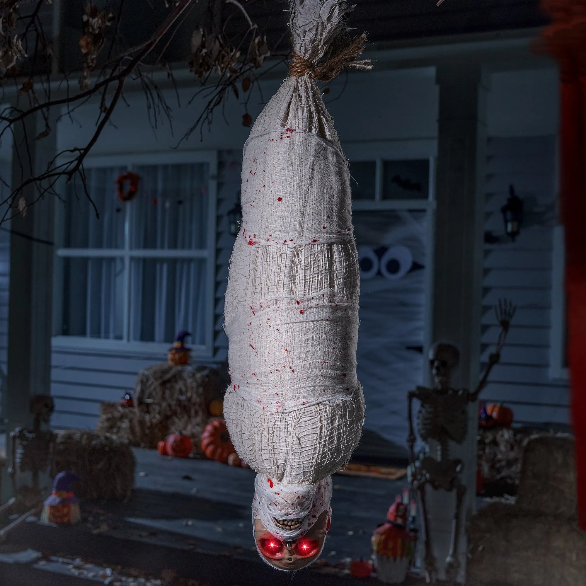JOYIN 35 Inch Animated Halloween Decorations Scary Hanging Zombie with ...